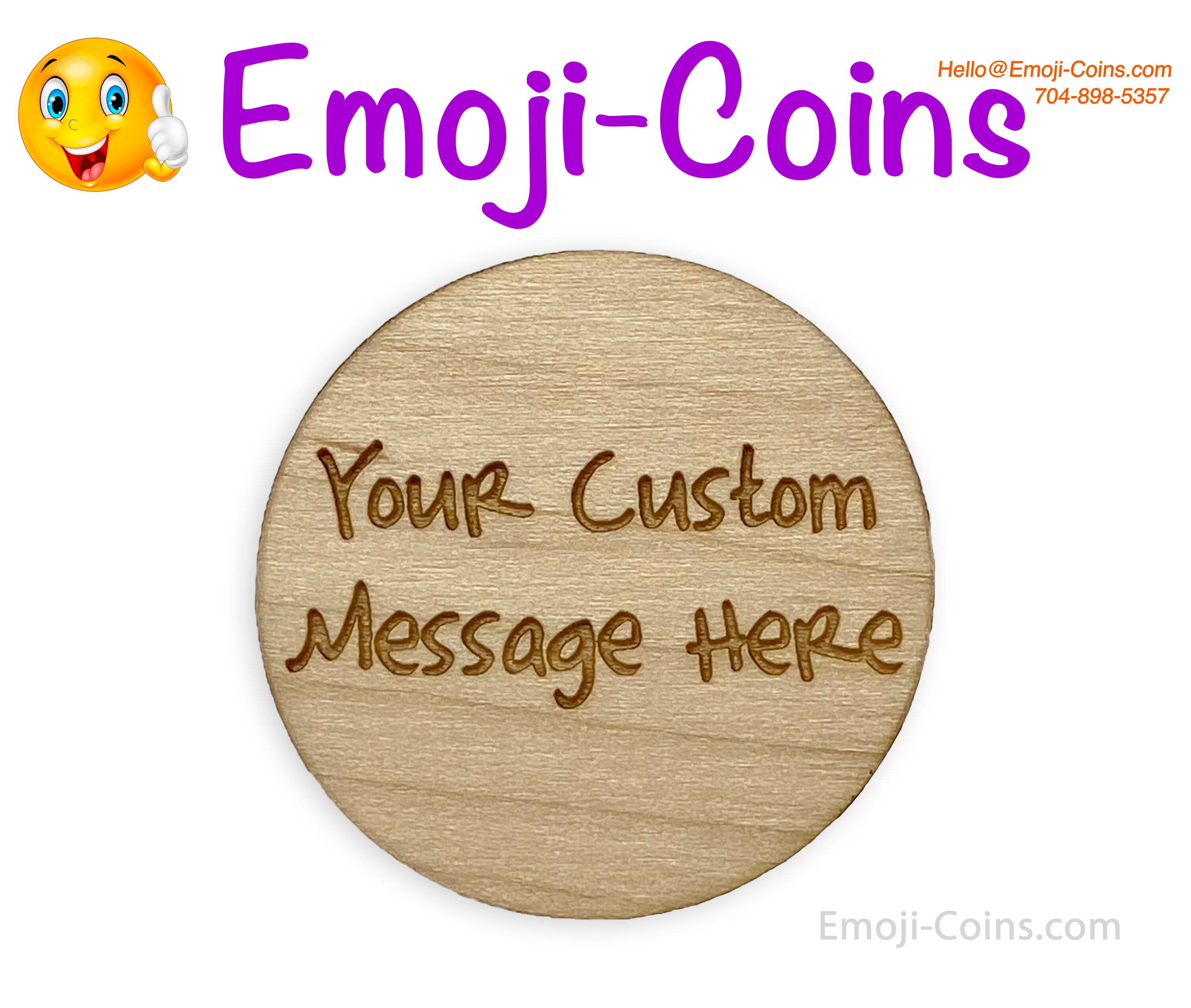 Smiling Pile of Poo Emoji-coin | Custom Laser Engraved Medallions Made ...