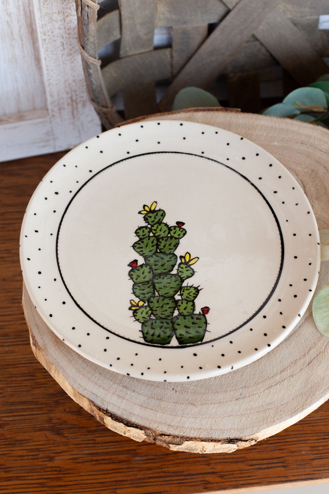 Cacti Plate Ceramic Plate Handmade Pottery Porcelain Plate - Etsy