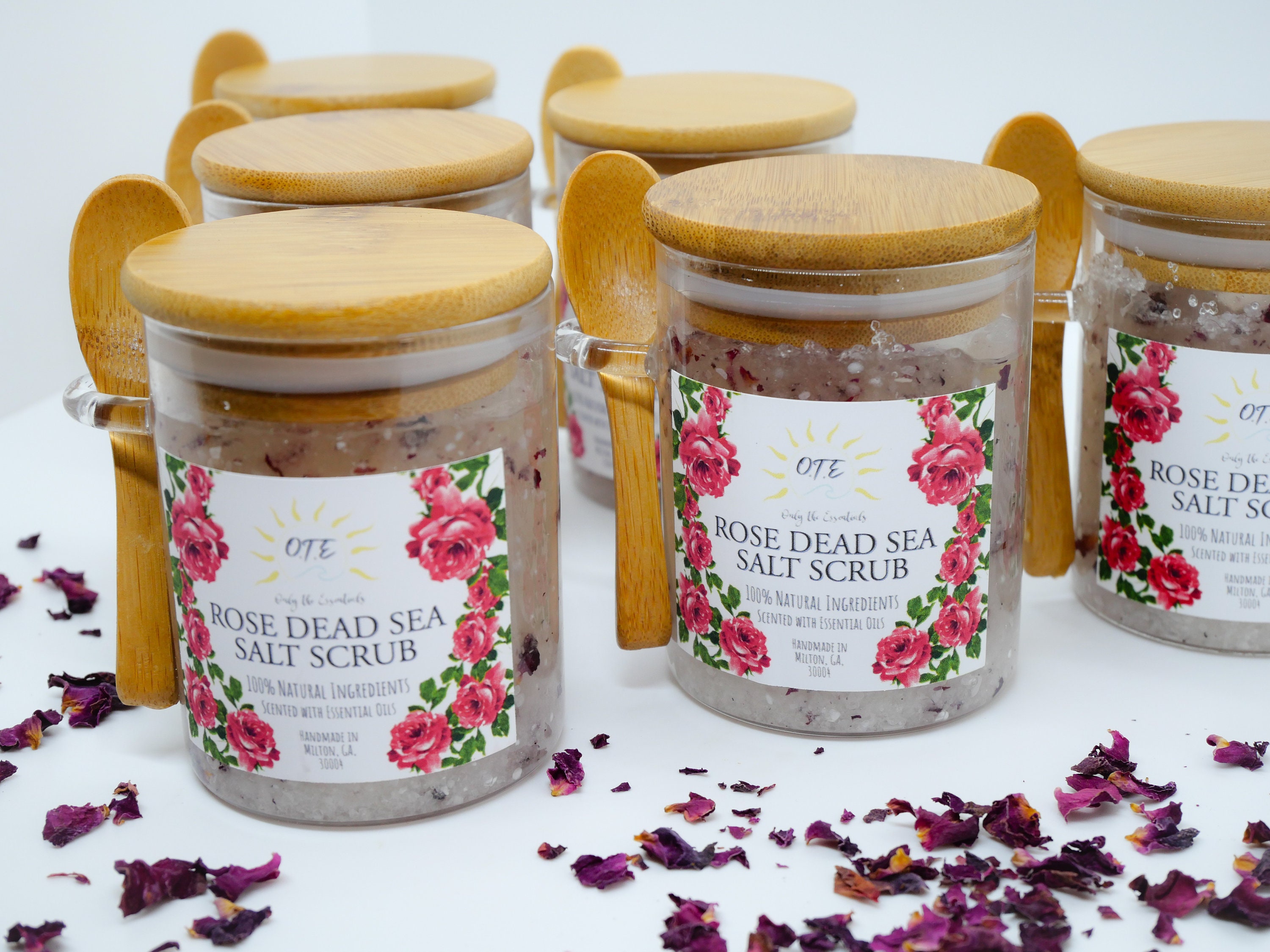 Rose Dead Sea Salt Body Scrub With Essential Oils - Etsy