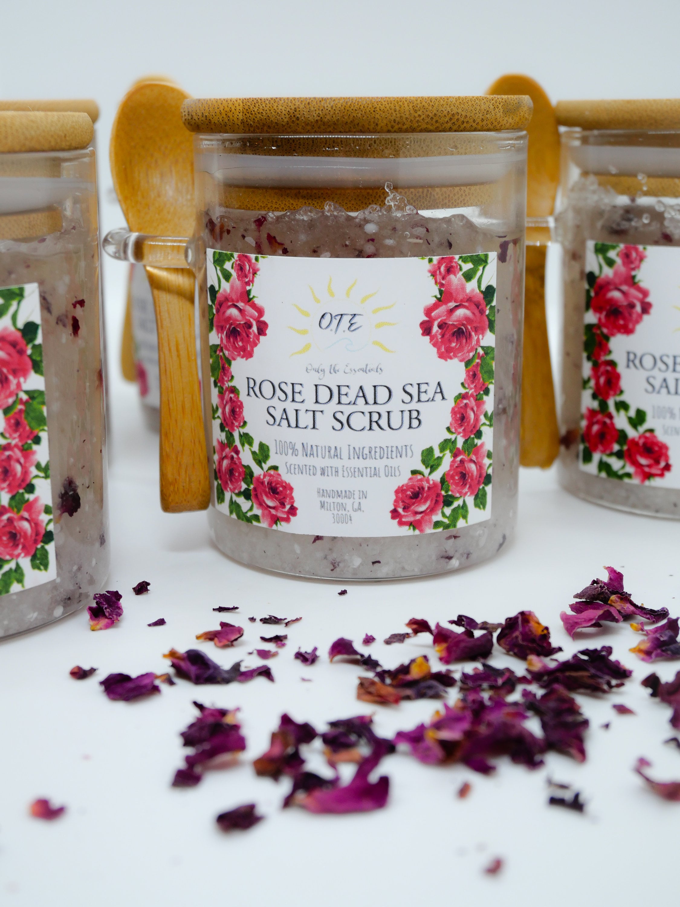 Rose Dead Sea Salt Body Scrub With Essential Oils - Etsy