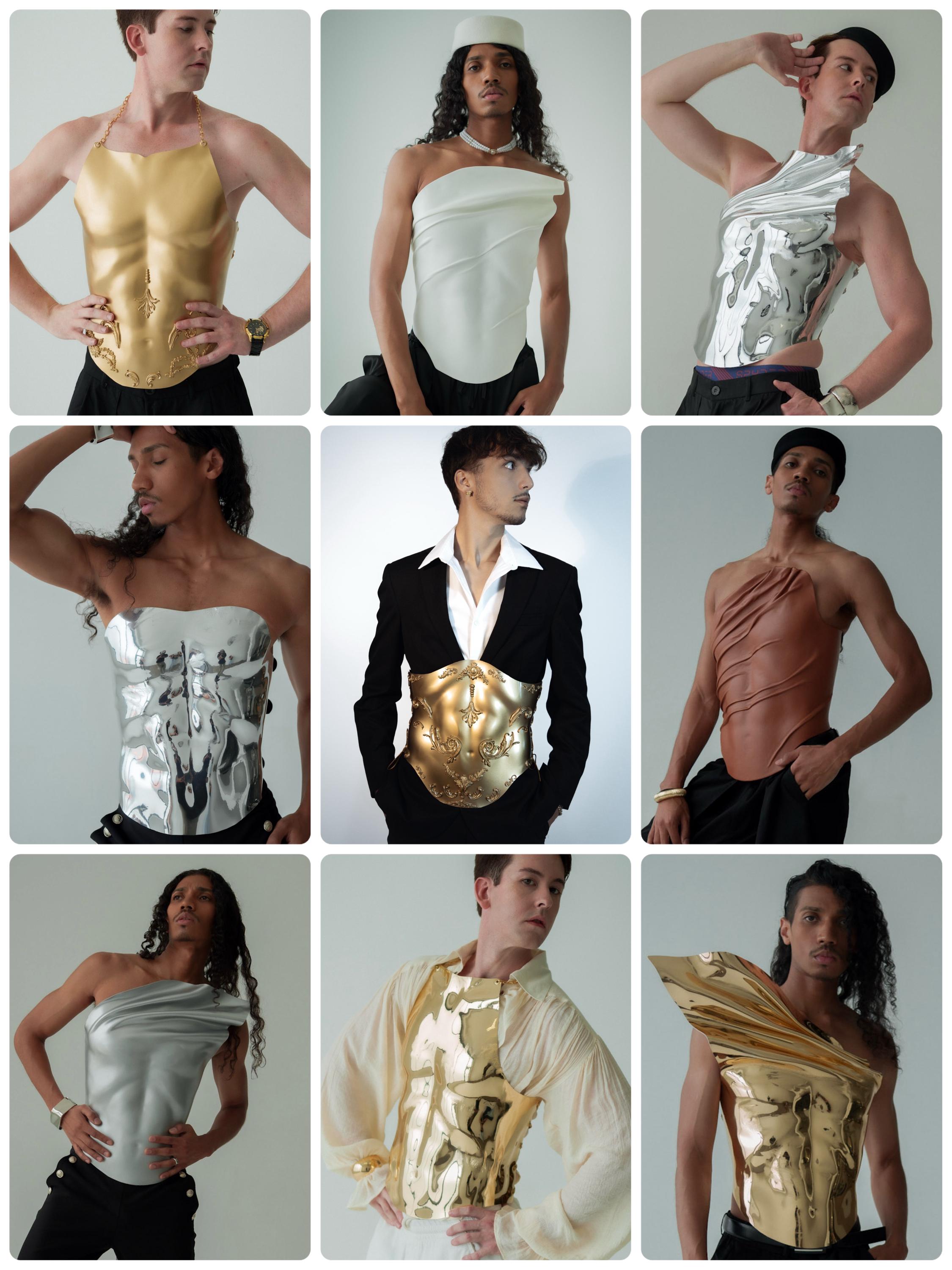 Gold Corset Breastplate: Avant Garde Festival Costume - Etsy