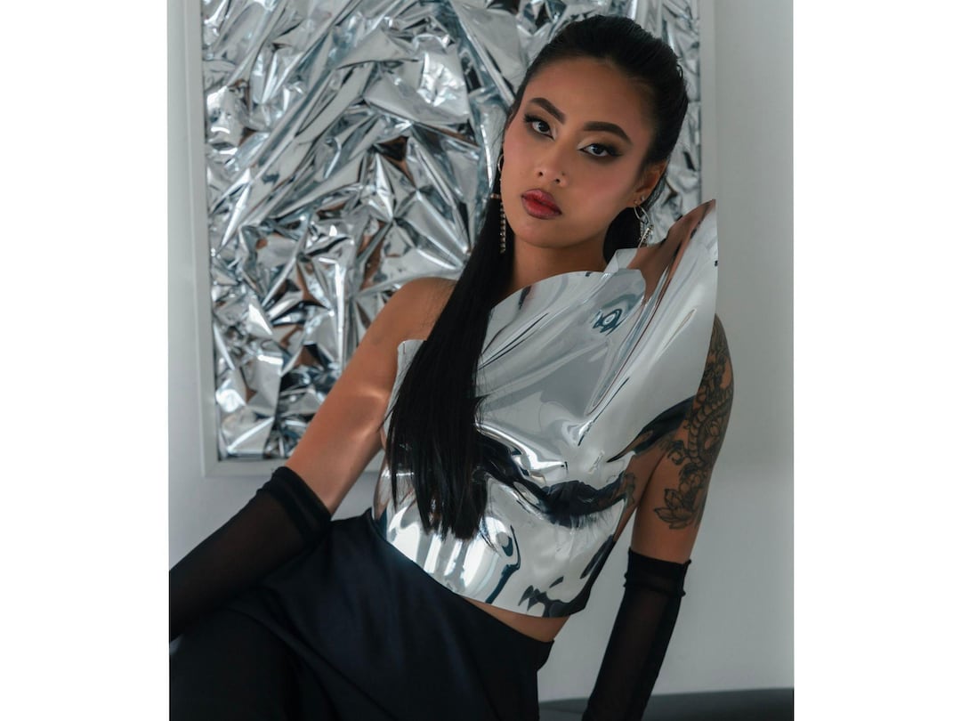 Silver Chrome Corset Top: Metallic Body Armor, Stage Costume - Etsy