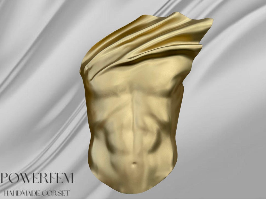 Male Sculpted Metallic Corset Artistic Body Armor Wearable Art Avant ...