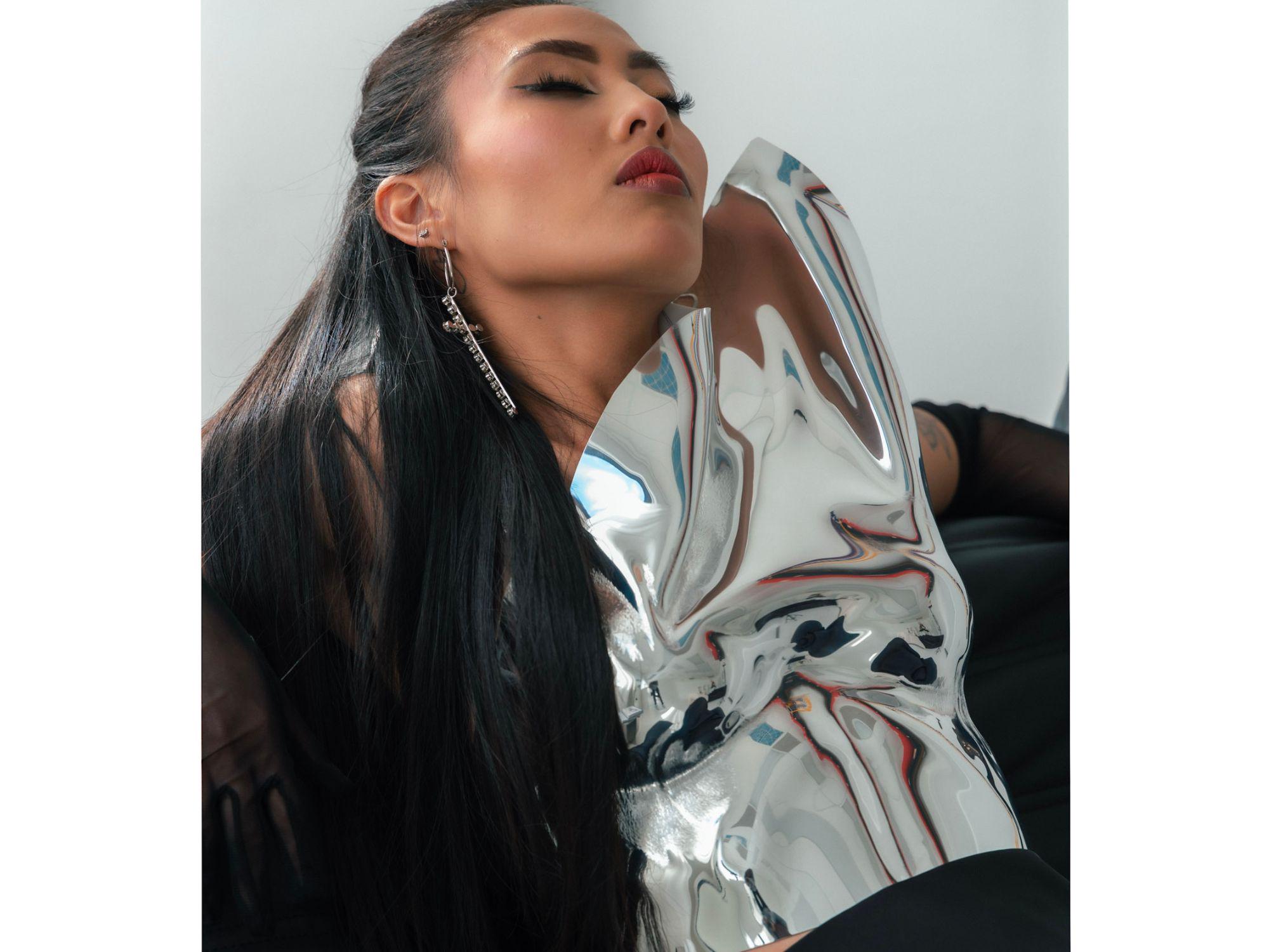 Silver Chrome Corset Top: Metallic Body Armor, Stage Costume - Etsy