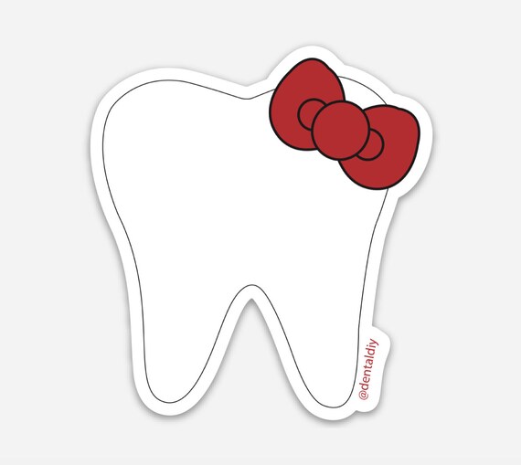 Kitty Sticker Dental Tooth Sticker Dental Sticker Medical | Etsy