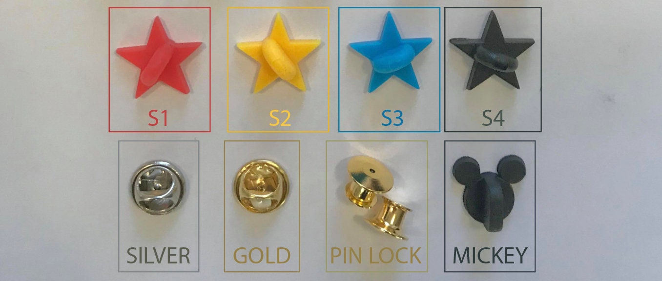 Heart Rubber Pin Back in Different Colors Rubberback Rubber - Etsy