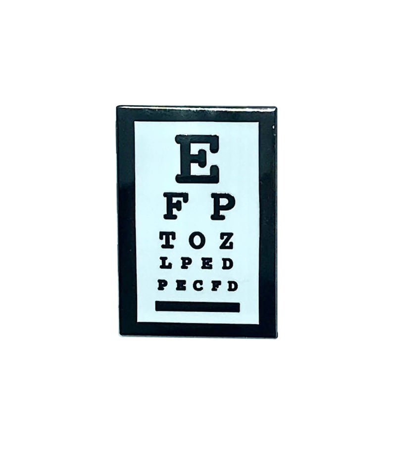 Optician Eye Chart Optometrist Eye Chart Optometry Enamel - Etsy