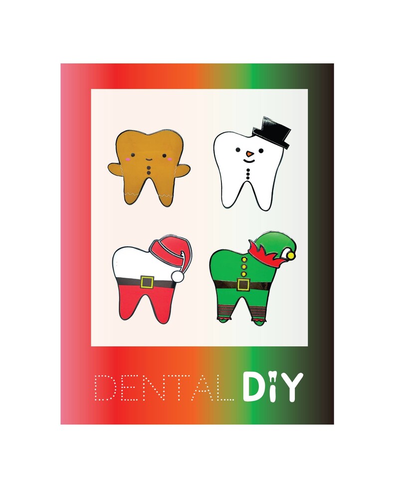 Santa Sticker, Santa, Dental, Christmas Sticker, Holiday Sticker, Santa ...