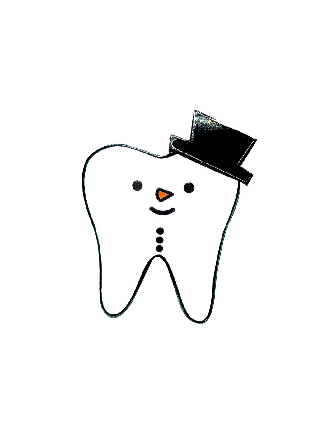 Snowman Enamel Pin, Dental Pin, Tooth Pin - Etsy