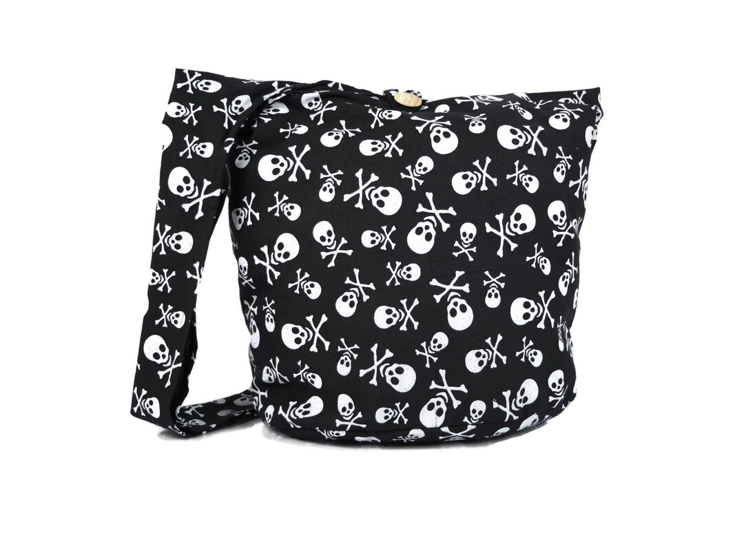Skeleton Bag Sling Bag Hippie Hobo Skull Bag Boho Bohemian Bag Purse ...