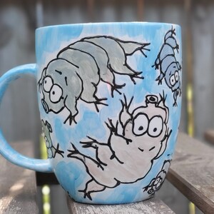Cute Tardigrade Mug / Hand Painted Tardigrade Mug / Cute Waterbear Mug ...
