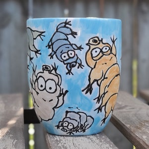 Cute Tardigrade Mug / Hand Painted Tardigrade Mug / Cute Waterbear Mug ...