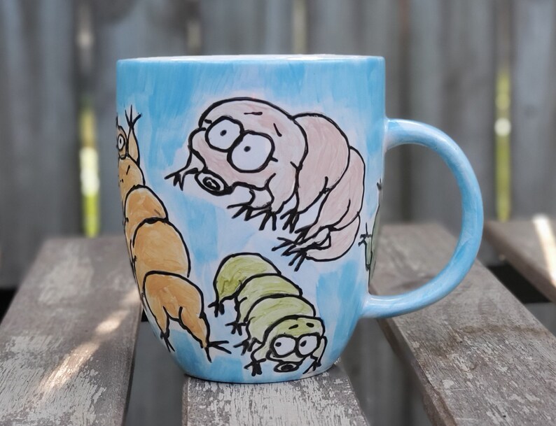 Cute Tardigrade Mug / Hand Painted Tardigrade Mug / Cute Waterbear Mug ...