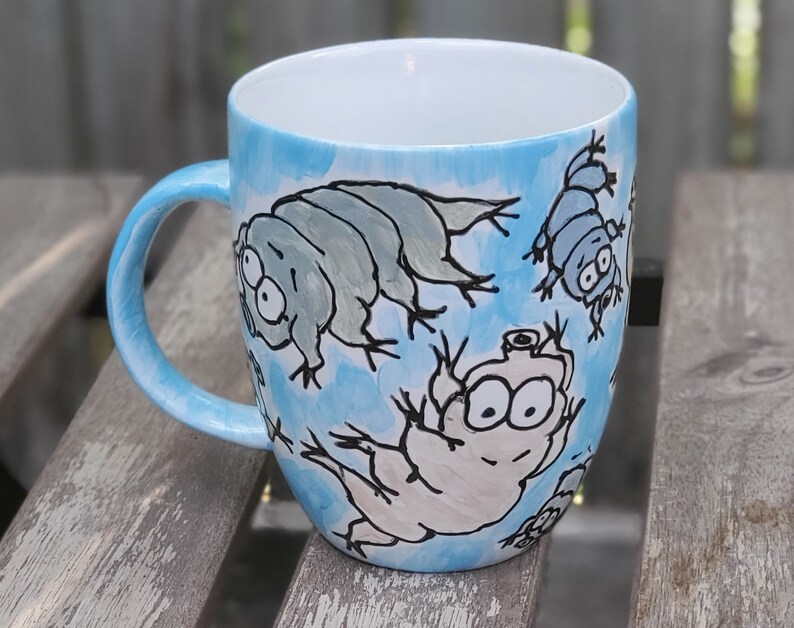 Cute Tardigrade Mug / Hand Painted Tardigrade Mug / Cute Waterbear Mug ...