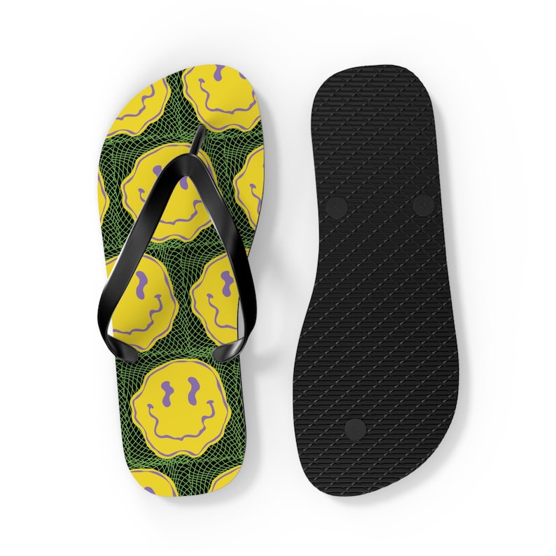 Smiley Flip Flops - Etsy