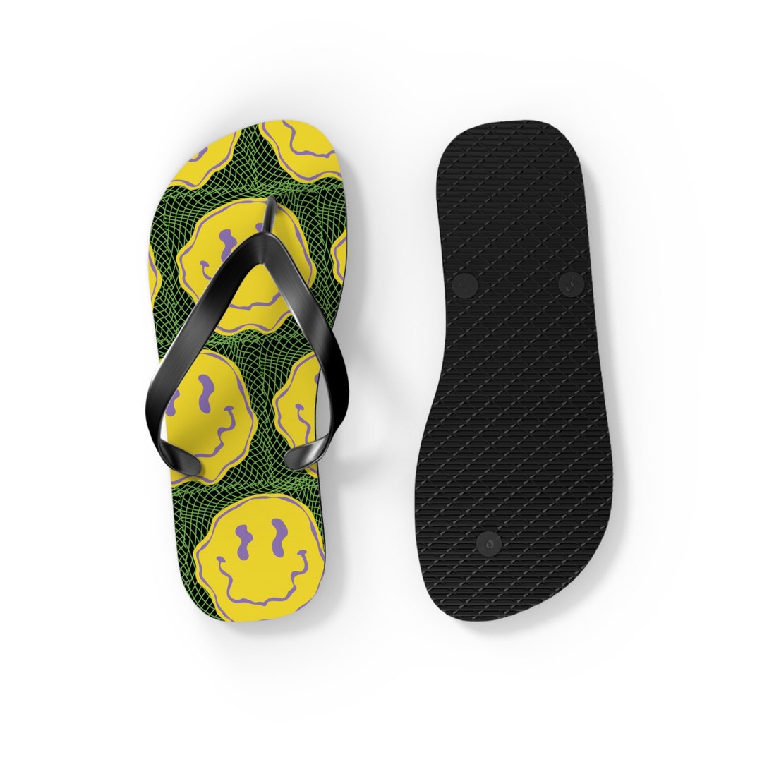 Smiley Flip Flops - Etsy