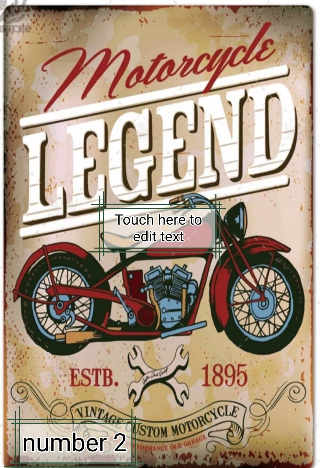 Retro Motorcycle Tin Signs. Ready to Ship. | Etsy