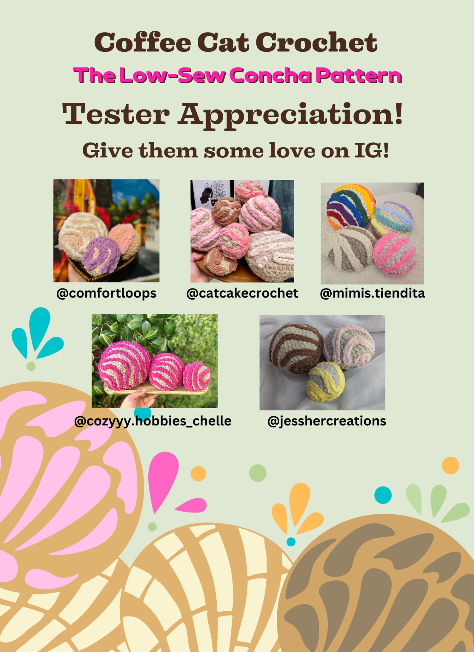 Low-sew Concha Pattern - Etsy