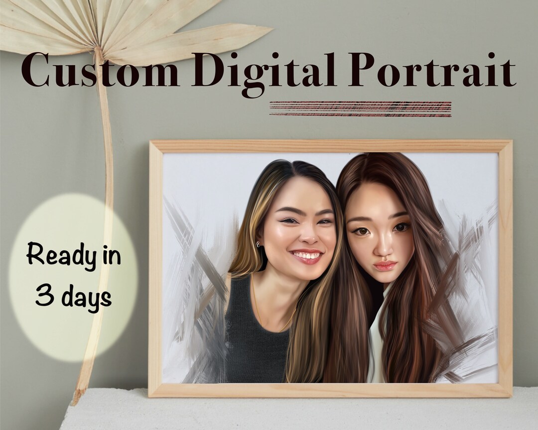 Custom Realistic Digital Portrait, Hand Drawn Portrait, Family Portrait ...