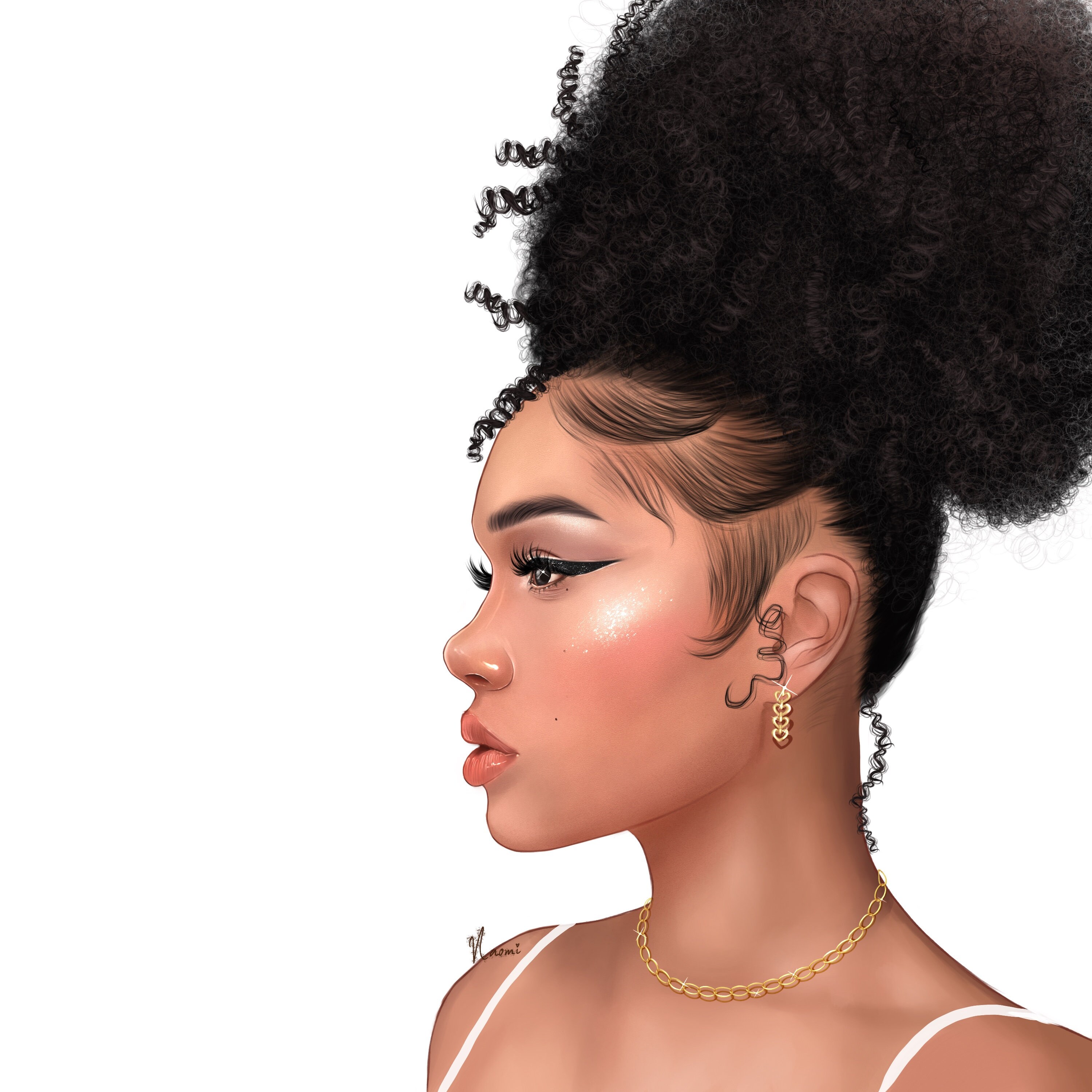 Procreate Curl Brushes, Procreate Dual Color Curl Brushes, Realistic ...