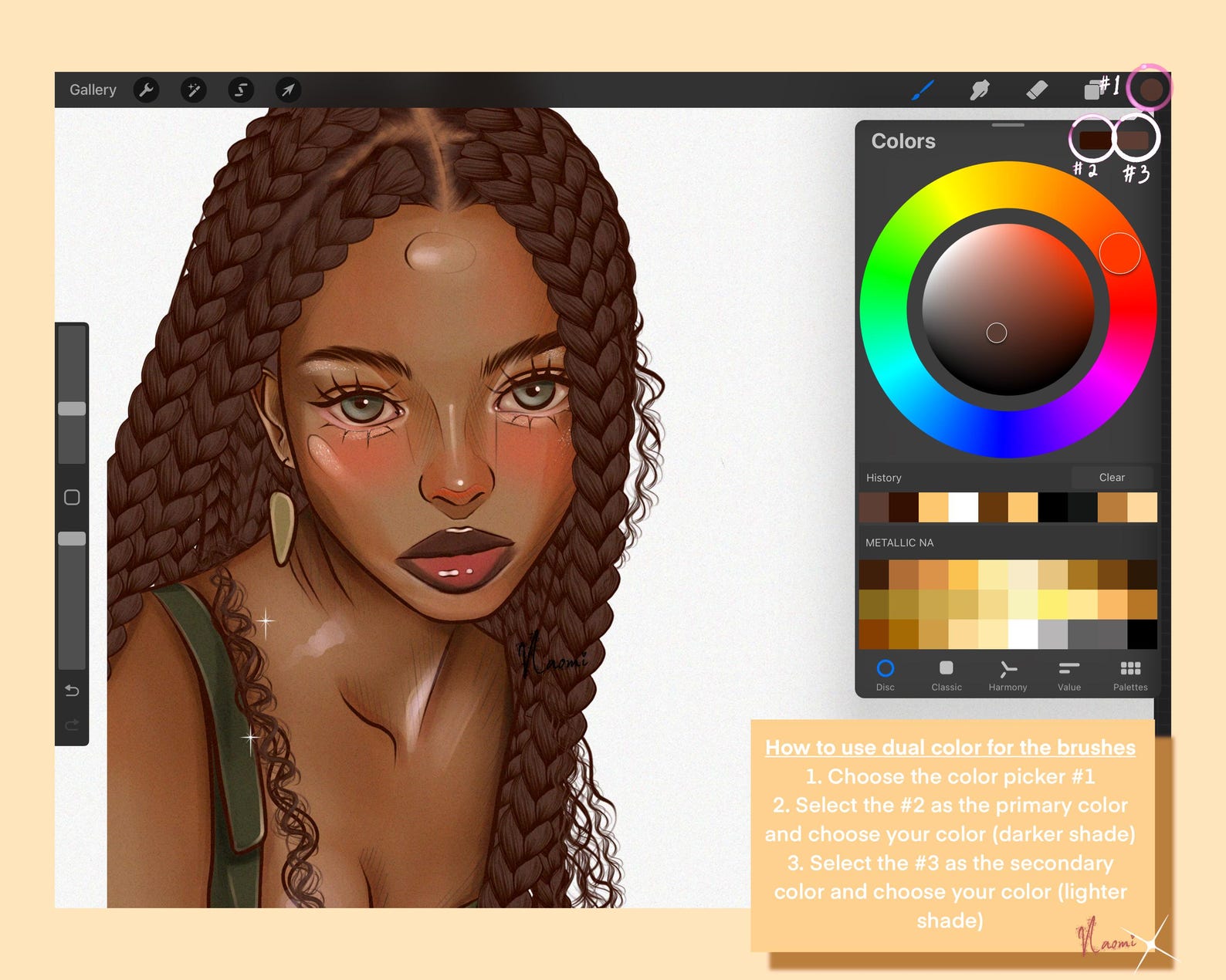 30 Procreate 2D Cartoon Braid and Curl Brushes, Braid, Loc, Curl, Afro ...
