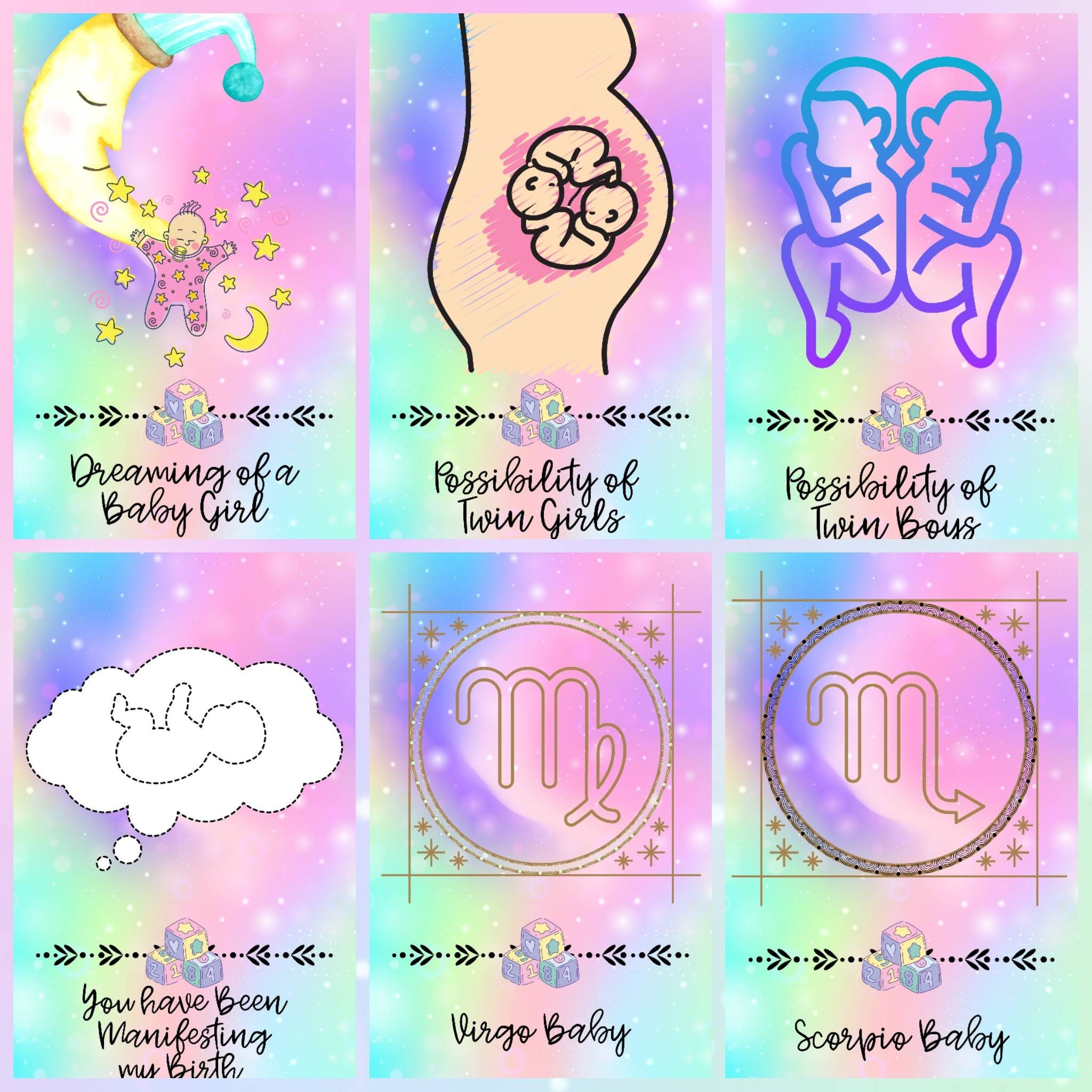 Spirit Baby Premonitions Oracle Pregnancy Cards Baby - Etsy