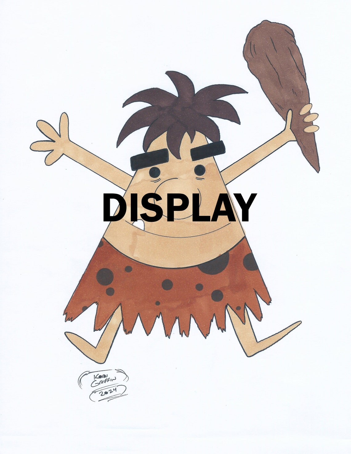 Caveman Illustration (art, Illustration, Decoupage, Poster, Sketch ...