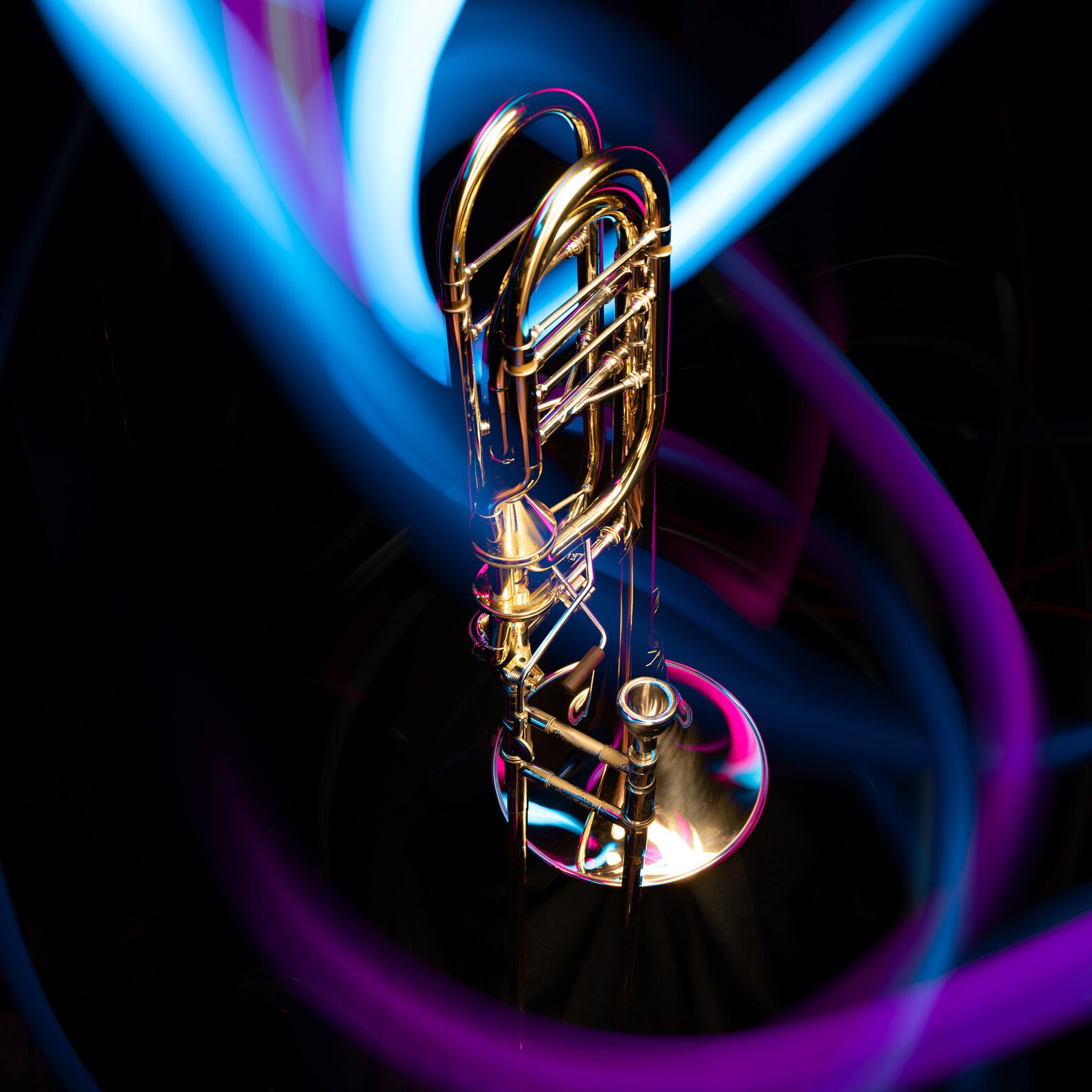 Blue and Purple Trombone Photo Print | Great Gift for Musicians or as ...