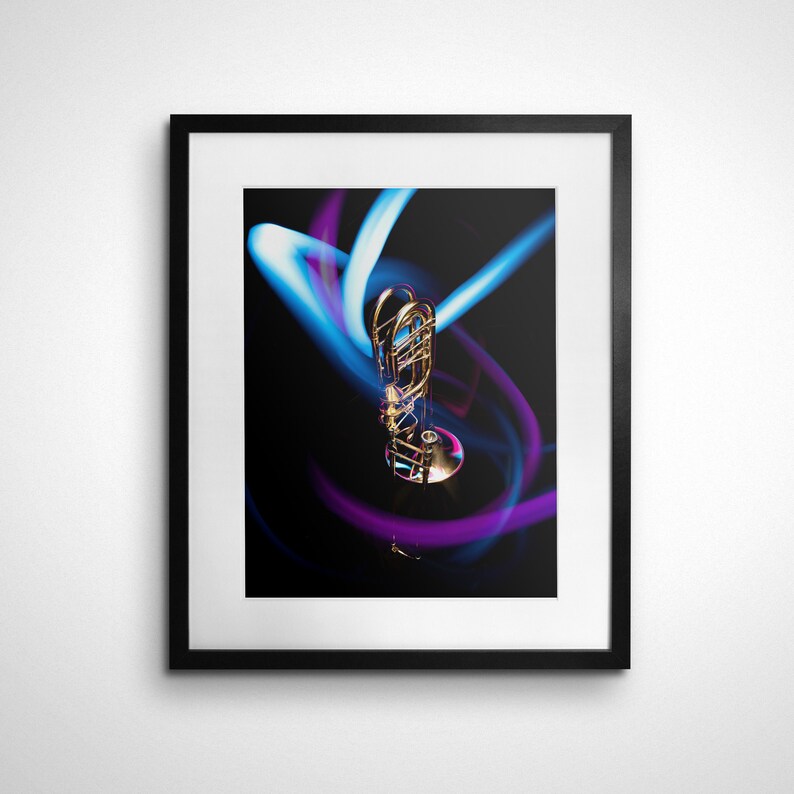 Blue and Purple Trombone Photo Print | Great Gift for Musicians or as ...