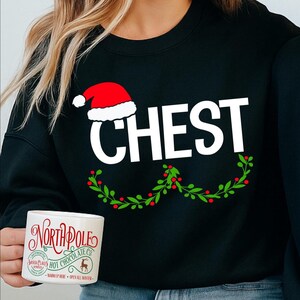 Chest Nuts Christmas Sweatshirts Couples Christmas Shirts Funny Family ...
