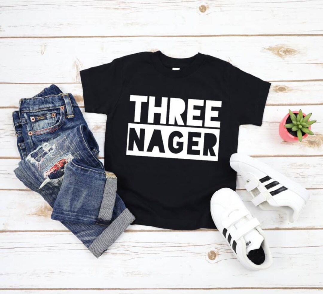 Threenager Toddler Shirt Third Birthday Shirt 3rd Birthday - Etsy