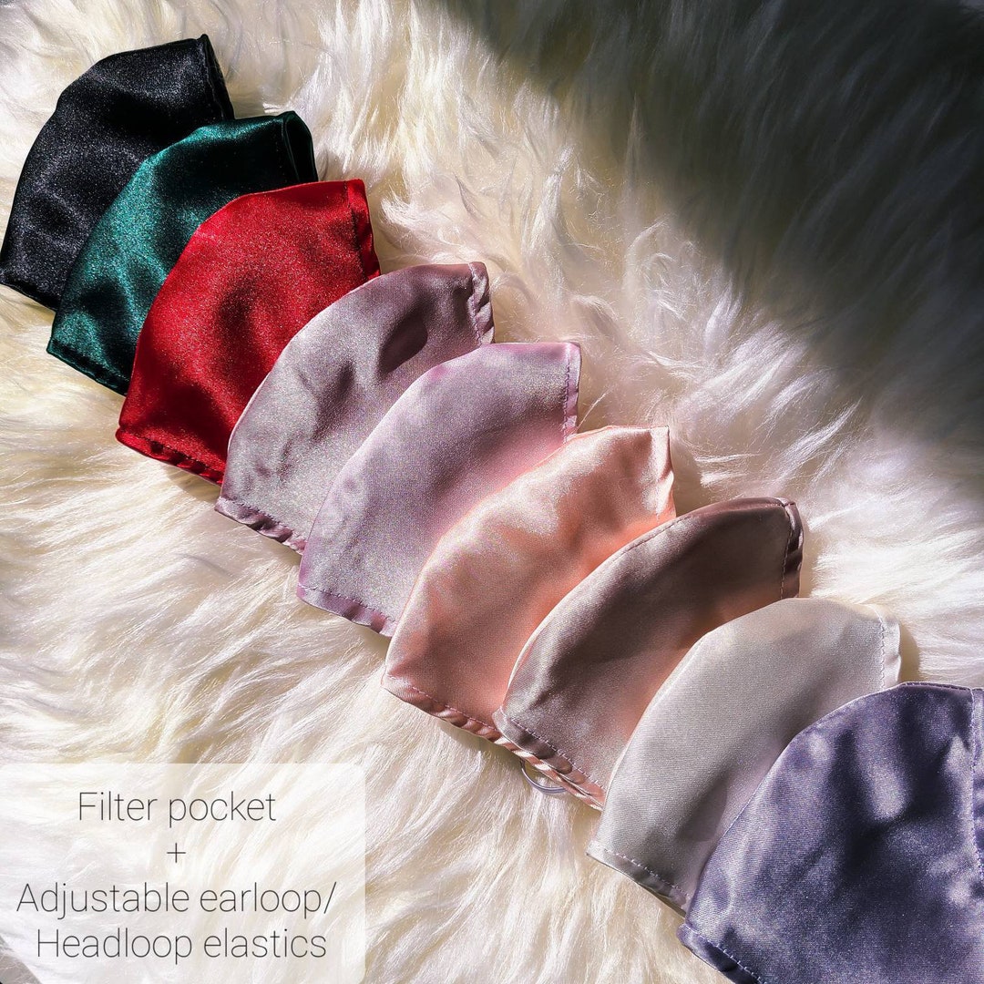 Satin Face Mask for Adult Men Women Children Kids, Washable Reusable ...