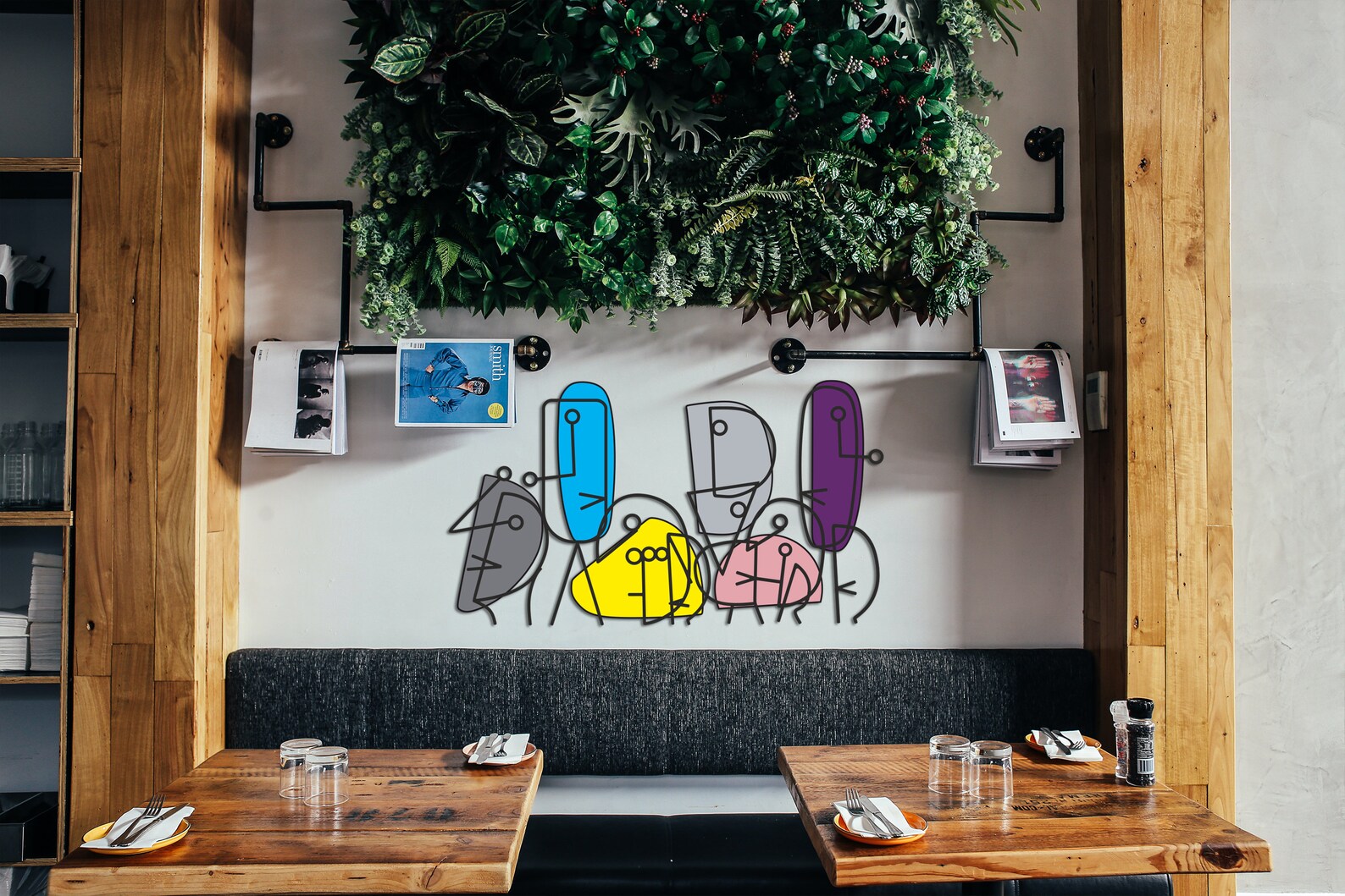 Colorful Faces Metal Wall Decor Colorful Metal Wall Decor - Etsy