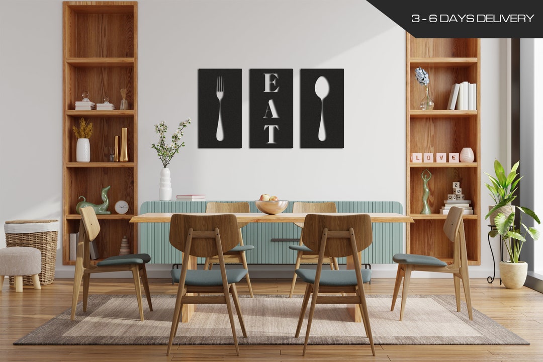 EAT Metal Wall Decor, House Warming Gift, Wall Decor Consisting of ...
