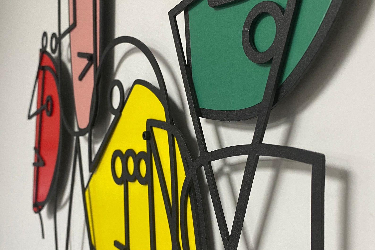 Colorful Faces Metal Wall Decor Colorful Metal Wall Decor - Etsy