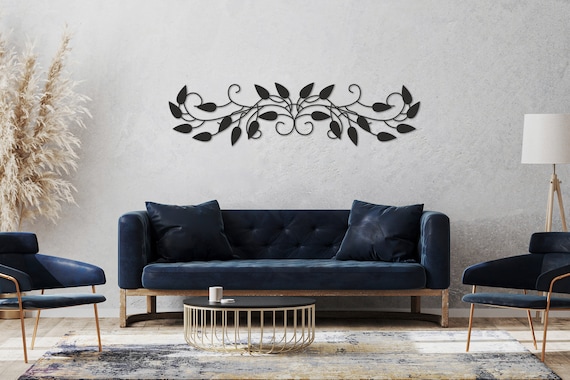 Leafy Ivy Metal Wall Art Style Style Texture Paint Circle | Etsy