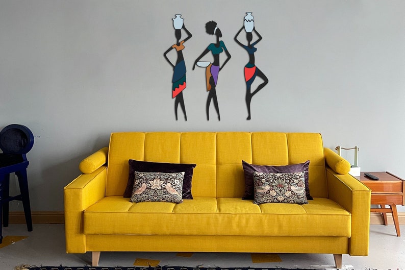 African American Metal Wall Art Colorful Metal Wall Decor - Etsy