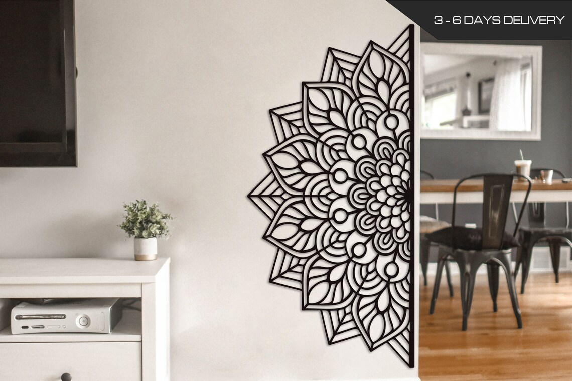 XL Metal Mandala Decor Metal Mandala Wall Art Wall Decor | Etsy