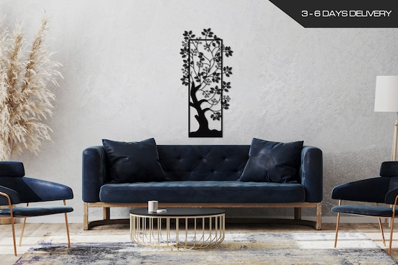 Ivy Tree Tree Themed Metal Wall Decor Texture Paint Metal - Etsy