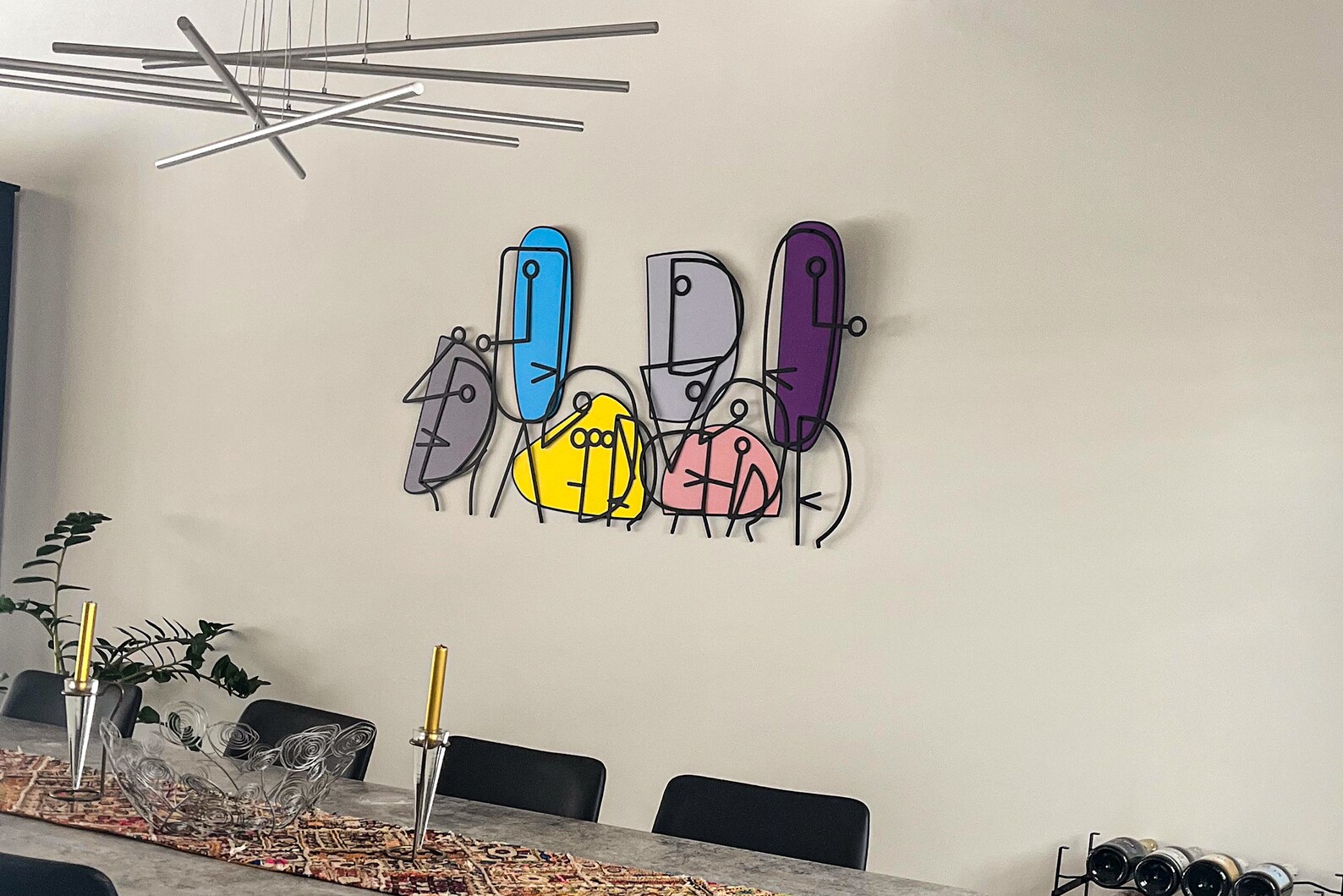 Colorful Faces Metal Wall Decor Colorful Metal Wall Decor - Etsy