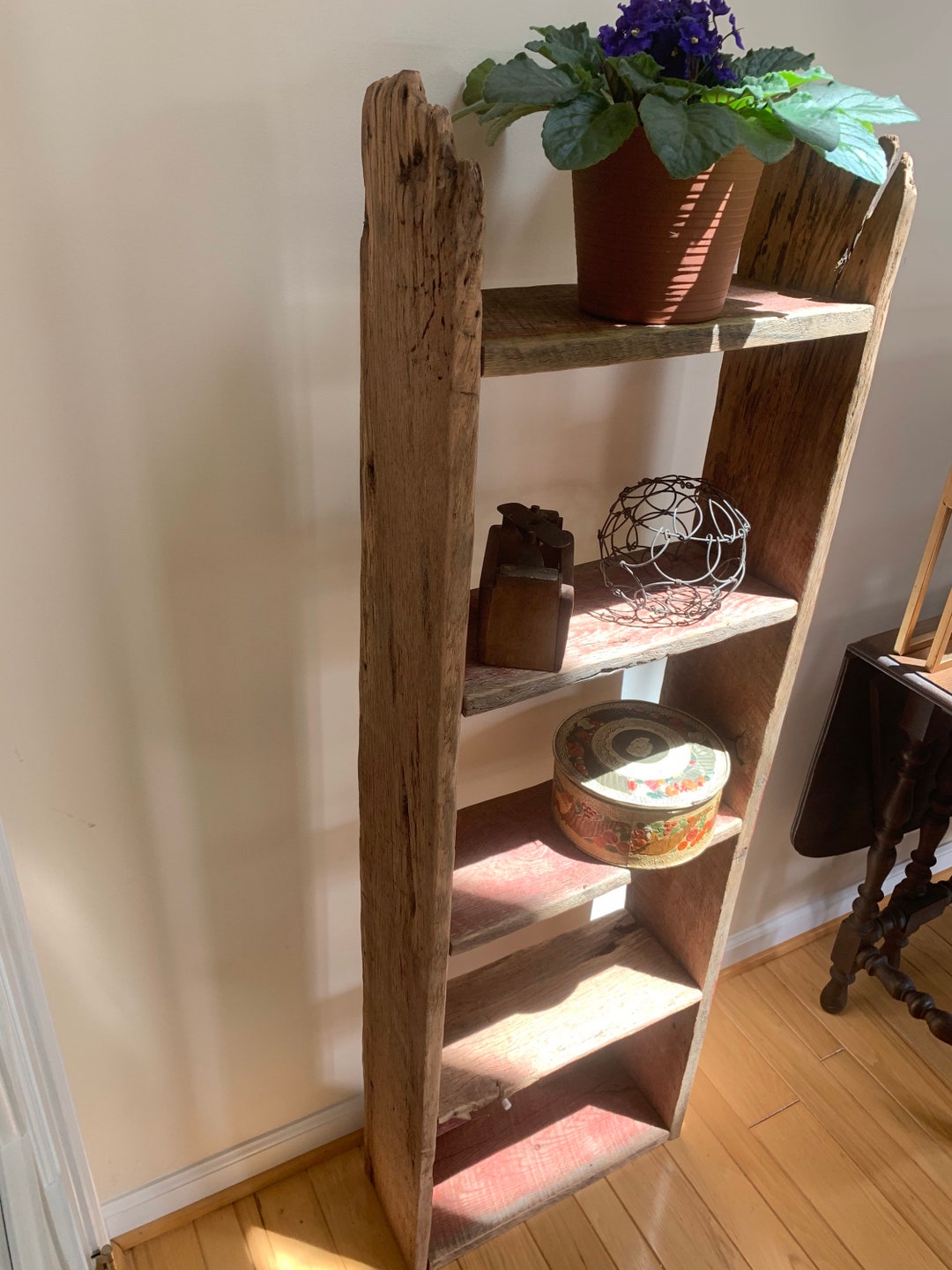Primitive Salvage Edge Shelves/bookcase - Etsy