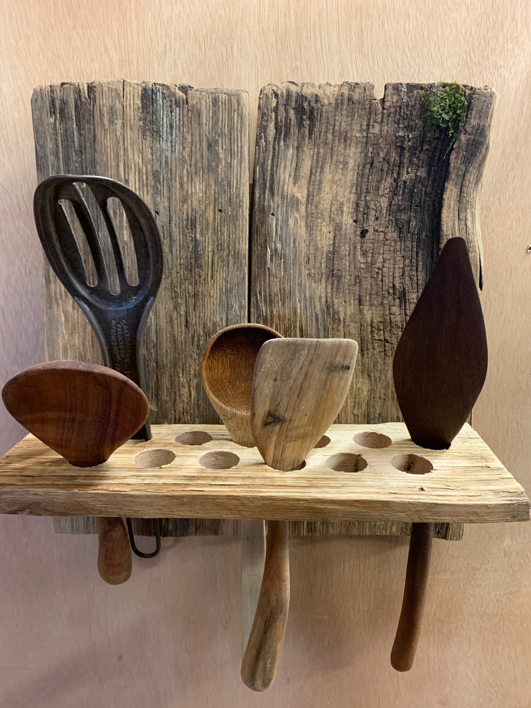 Primitive Hand-split Oak Shake Shingle Barn Wood Spoon Rack - Etsy