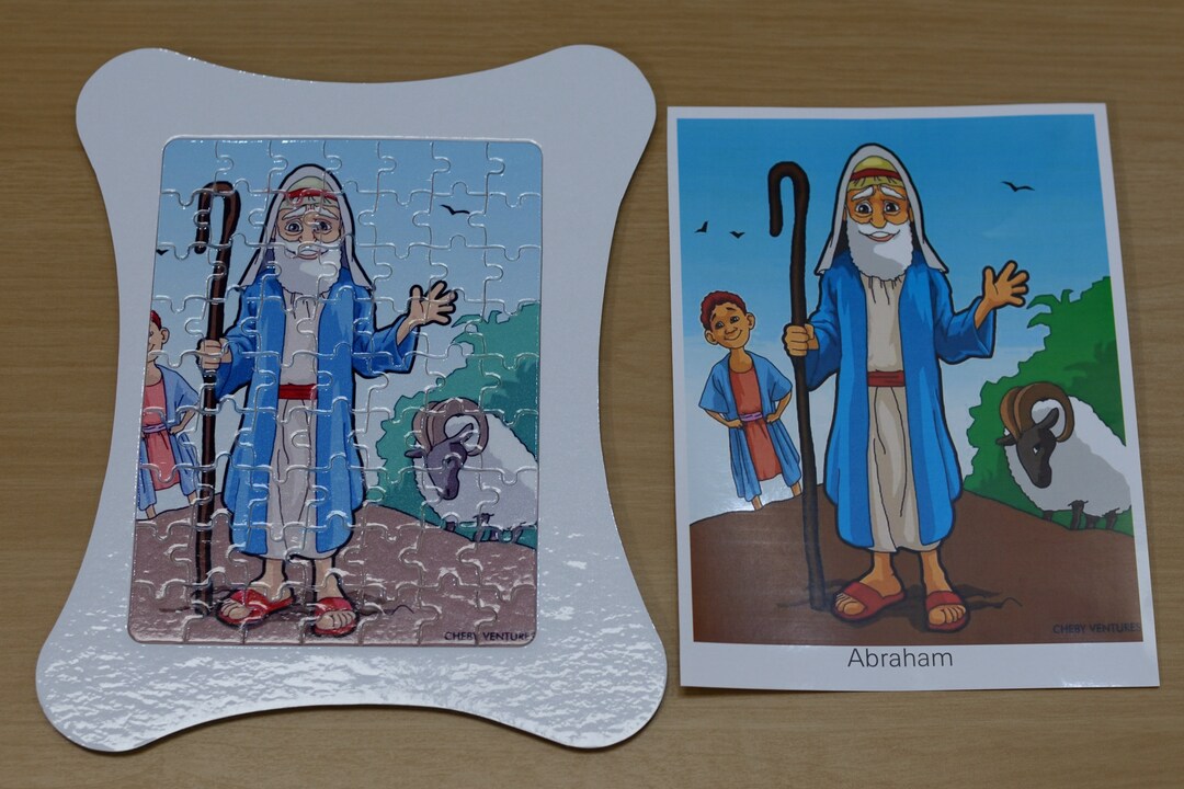 Abraham Children Puzzle and Teaching Card - Etsy