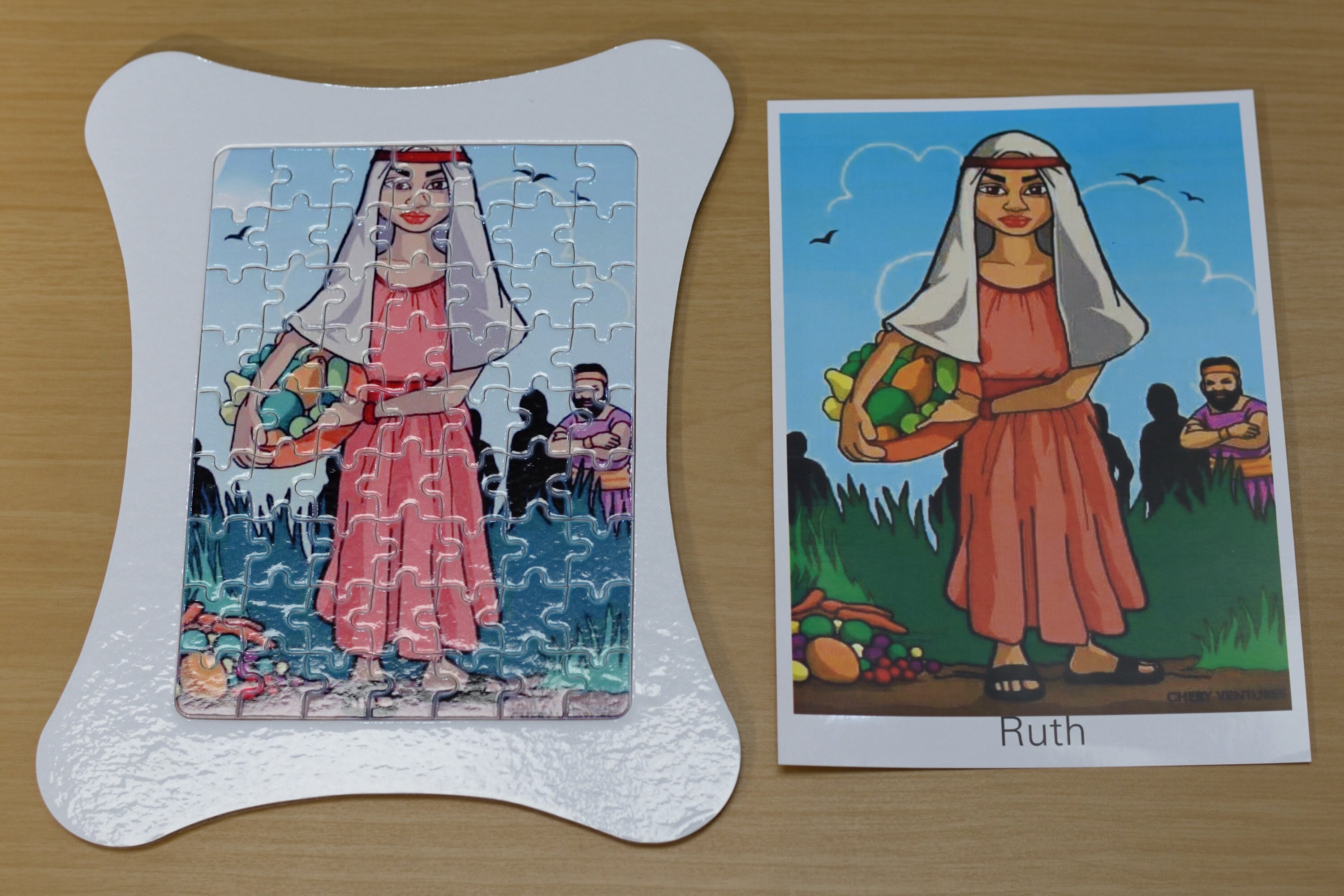 Ruth Children Puzzle and Teaching Card - Etsy