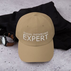 Social Distance Expert Baseball Hat Funny Quarantine Embroidery Hat ...