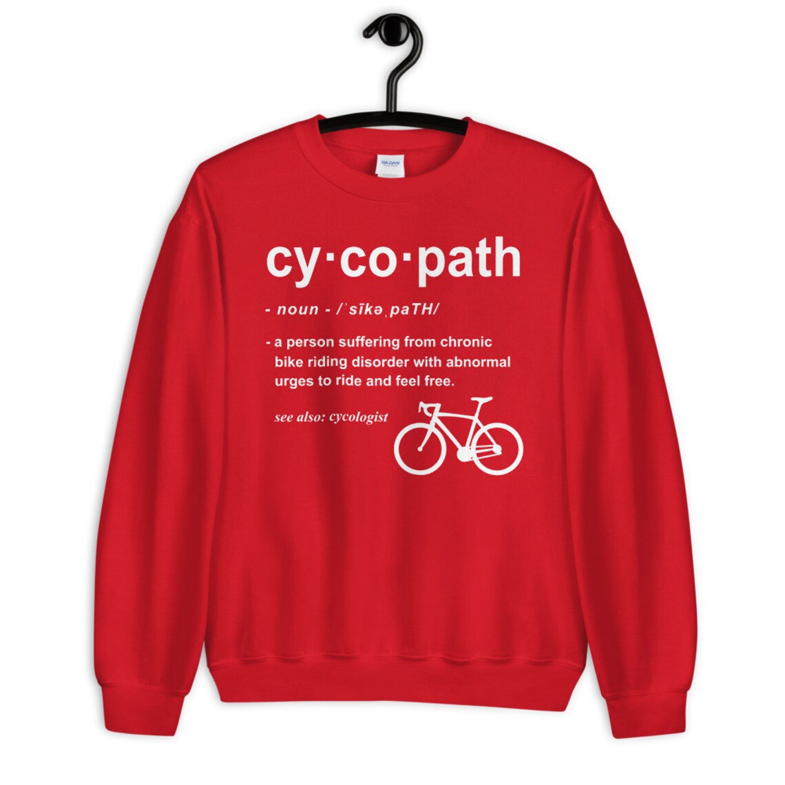 Cycopath Definition Funny Cycling Addict Gift for Cyclist Sweatshirt - Etsy
