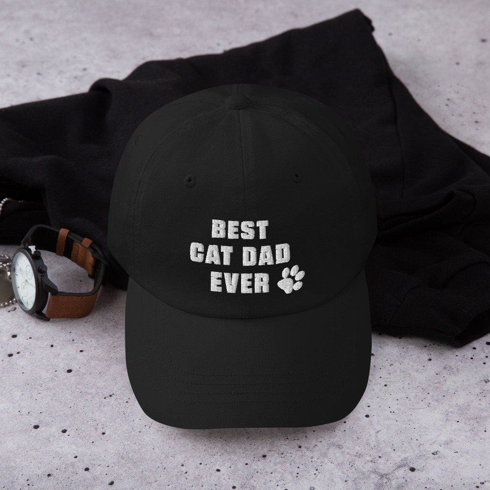 Mens Best Cat Dad Ever Baseball Hat Funny Cat Dad Father | Etsy