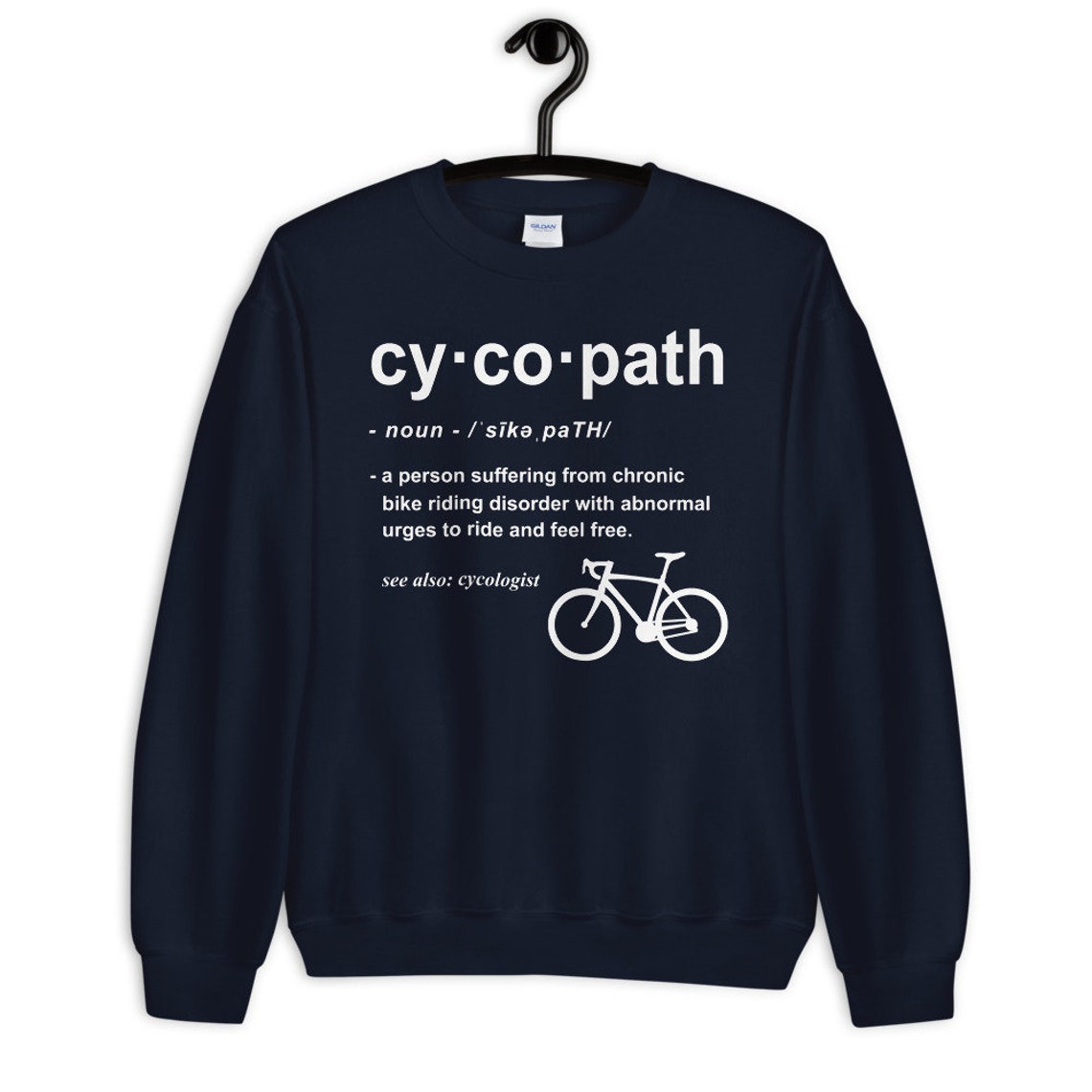 Cycopath Definition Funny Cycling Addict Gift for Cyclist Sweatshirt - Etsy