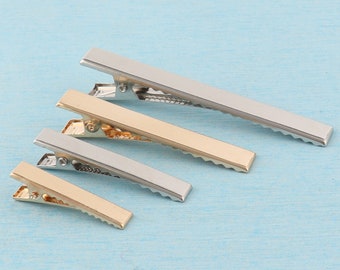 10pcs Blank Gold Metal Double Prong Alligator Clips With - Etsy