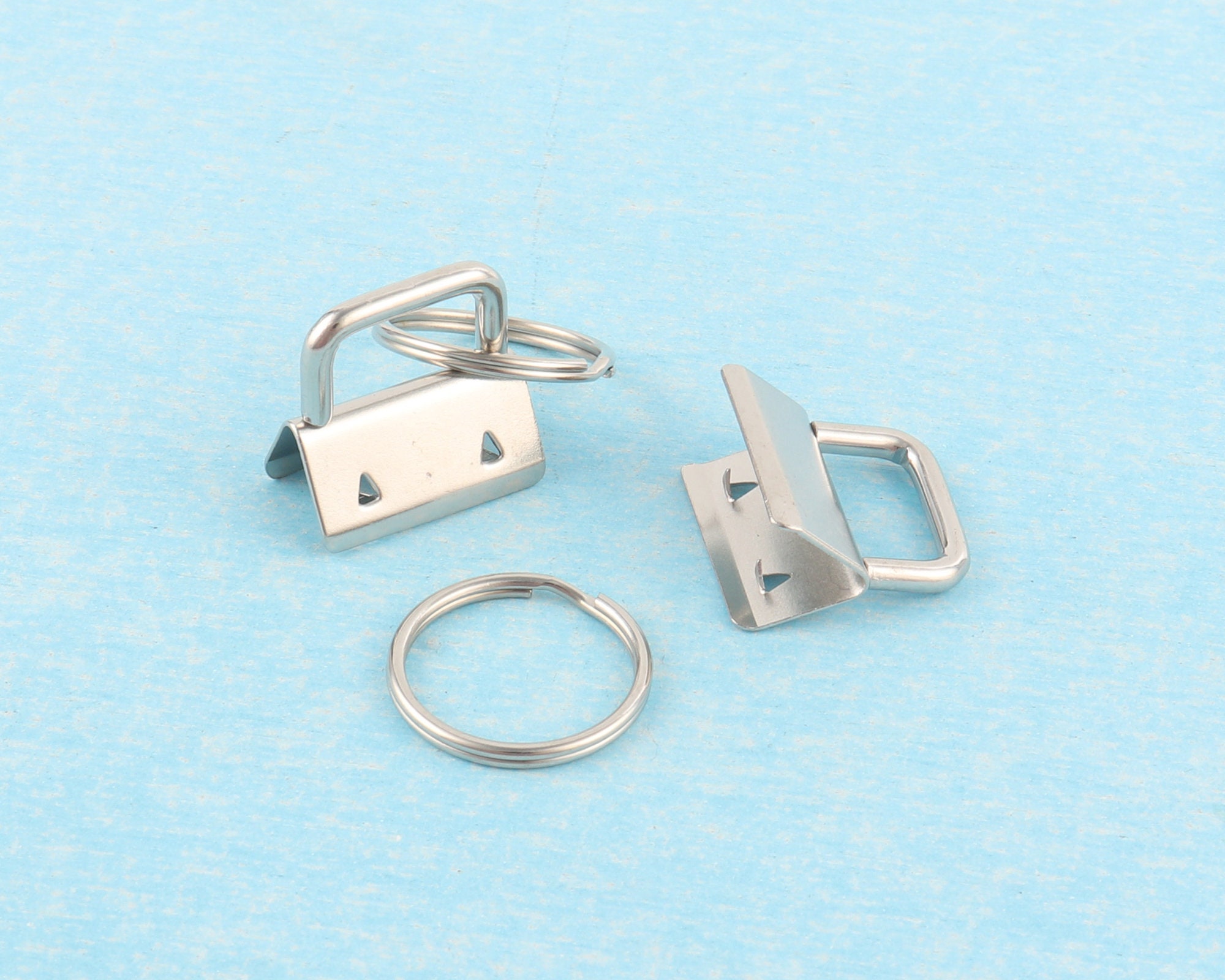 1 Inch Key Fob Hardware With Split Ring,10 Sets of 25mm Rose Gold ...